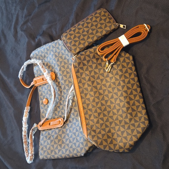 Bags | 3 In 1 Monogram Bag Set | Poshmark